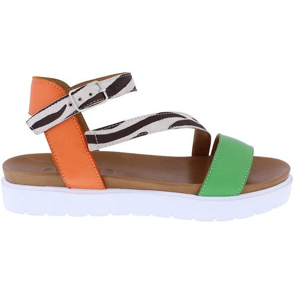 Adesso - Zelda - Citrus Zebra Print - Leather Sandal – Gillie G's