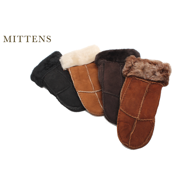 Ashwood Leather - Ladies Suede Real Sheepskin Mittens (4 colours ...