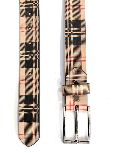 Hydestyle.London - Leather Printed Checks Belt - BL50 – Gillie G's